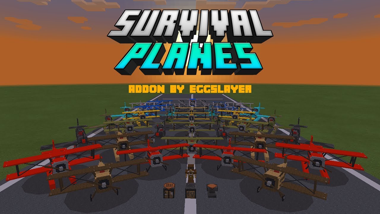 SURVIVAL PLANES ADDON TRAILER MCPE +1.20 - YouTube