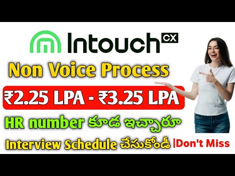Intouch CX Company Hiring 2023 || Non Voice Process Jobs || Jobs in ...