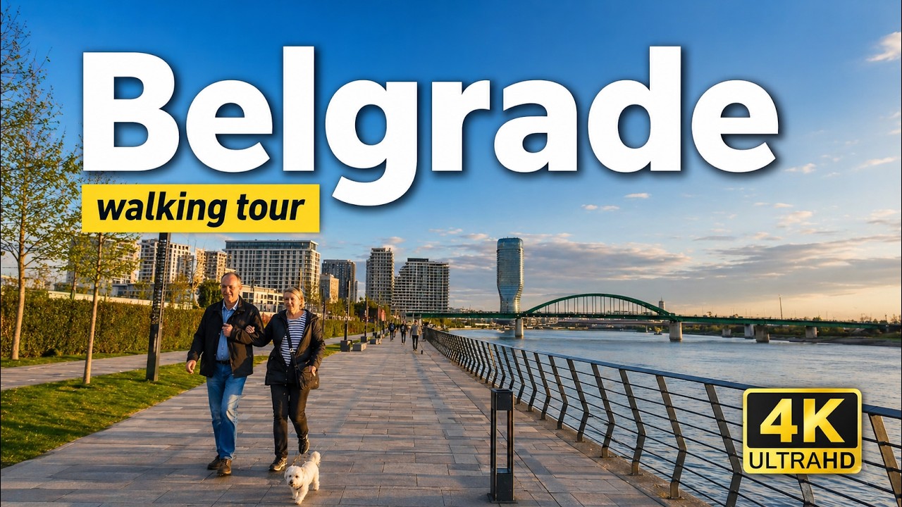 Belgrade Serbia 🇷🇸 Walking Tour 4K | Belgrade Waterfront Promenade ...