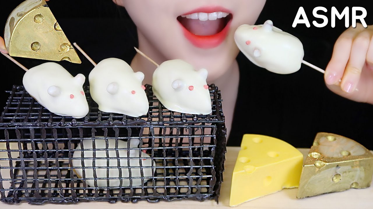 ASMR EDIBLE MOUSETRAP, CHEESE CAKE, MARSHMALLOW FLUFF, FROZEN CHOCOLATE ...