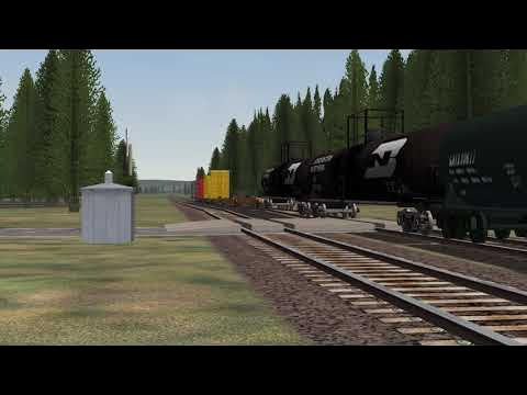 (MSTS) BNSF Manifest with GP9 - YouTube