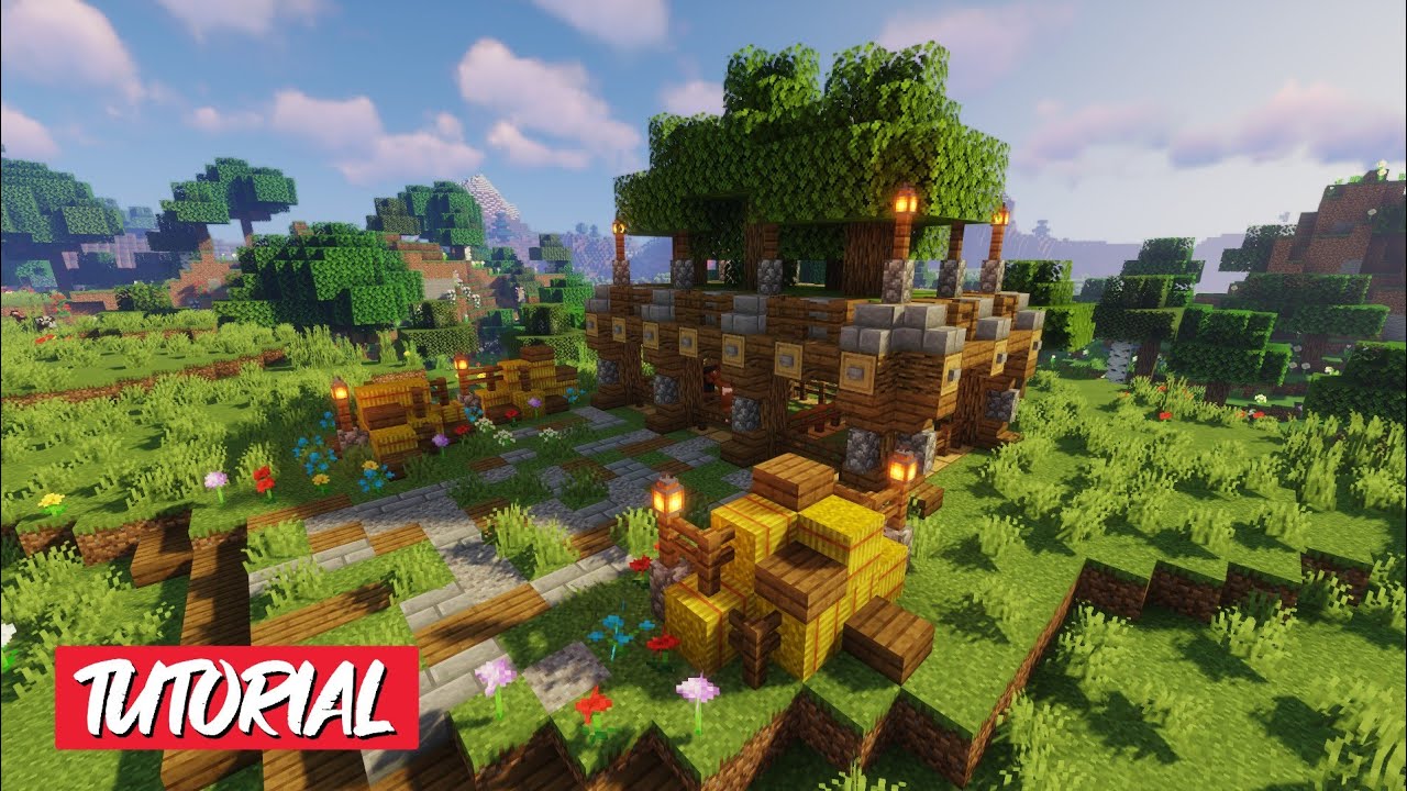 Minecraft Small Horse Stable Tutorial | How to Build a Horse Stable in ...