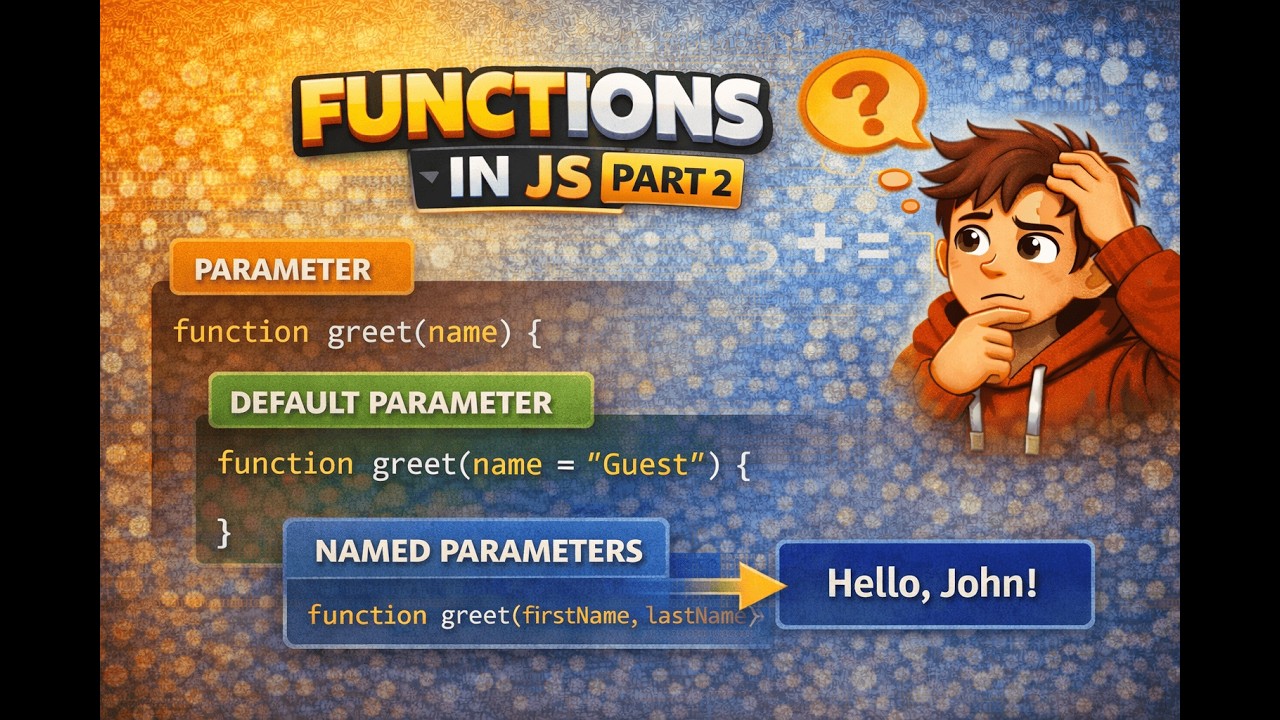 Functions in JavaScript Part 2 | Named Parameters & Default Parameters ...