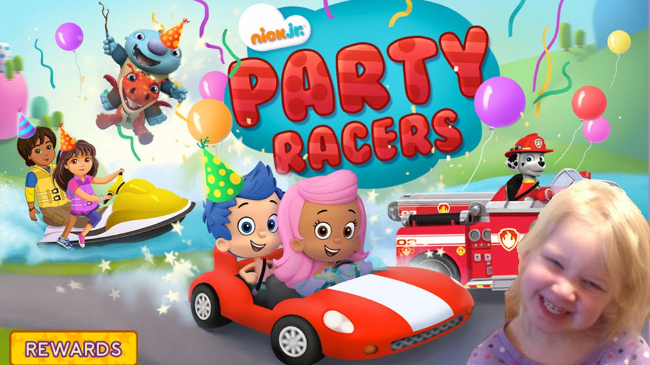 Nick party racers Dora wallykazam bubble guppies paw patrol - YouTube