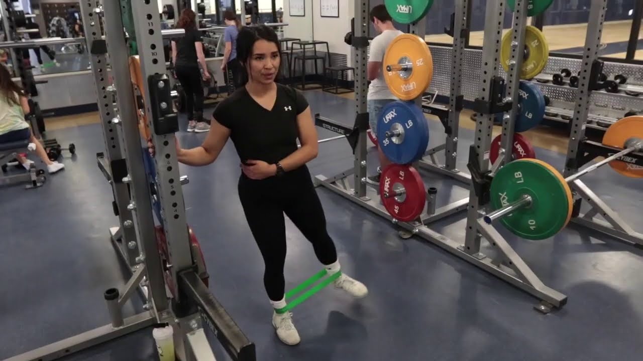 Single Leg Abduction with Resistance Band - YouTube