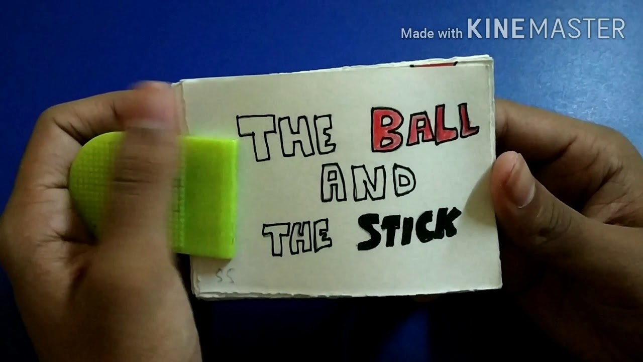 My first flip book(the ball and the stick) - YouTube