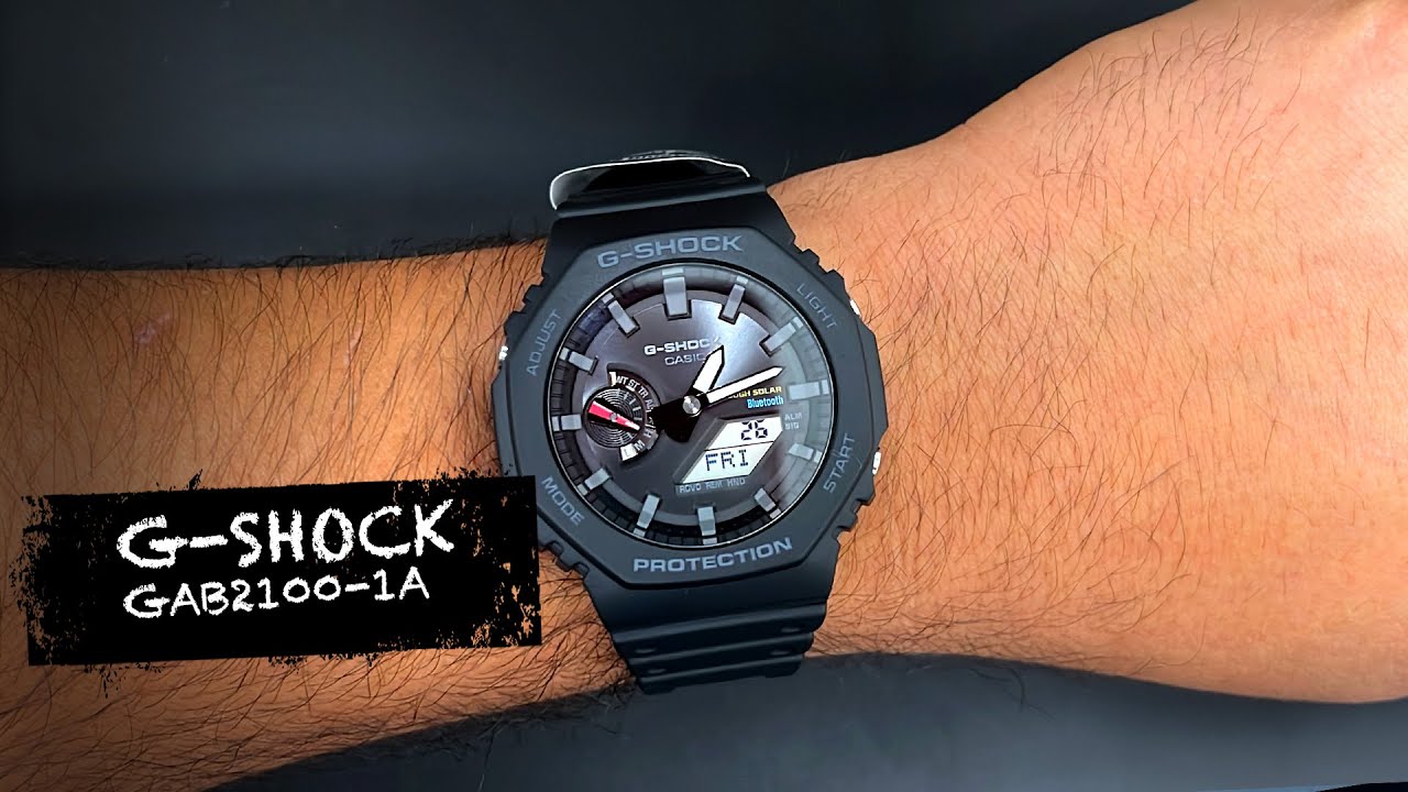 Casio G-Shock GAB2100-1A Bluetooth, Solar Powered Watch - YouTube