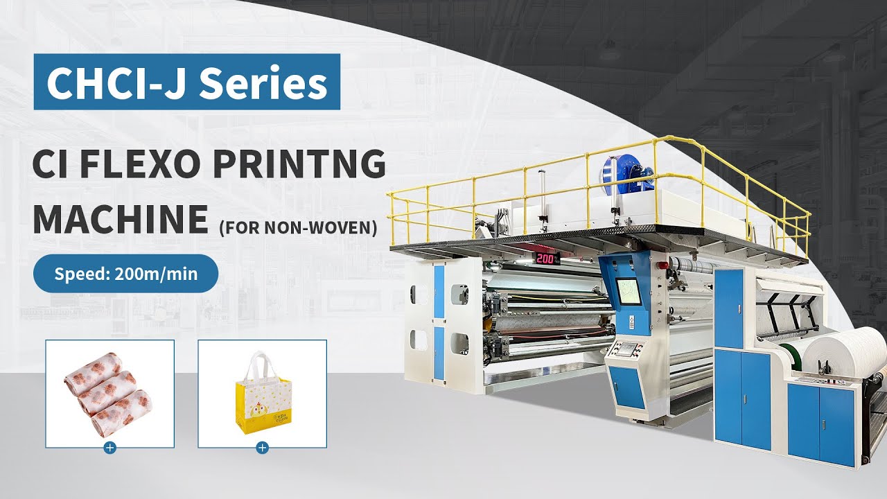 4 color ci flexographic printing press manufacturer - YouTube