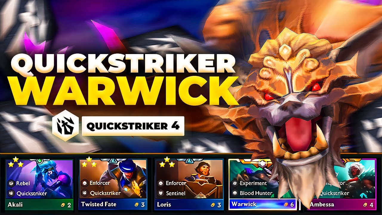QUICKSTRIKER reroll POWRACA!! WARWICK Z EMBLEMEM OP? - TFT SET 13 - YouTube
