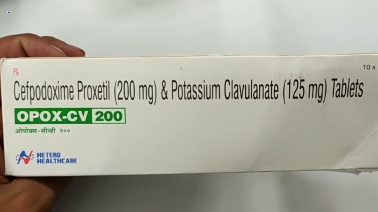 Opox Cv 200 Tablet | Cefpodoxime proxetil & Potassium Clavulanate ...