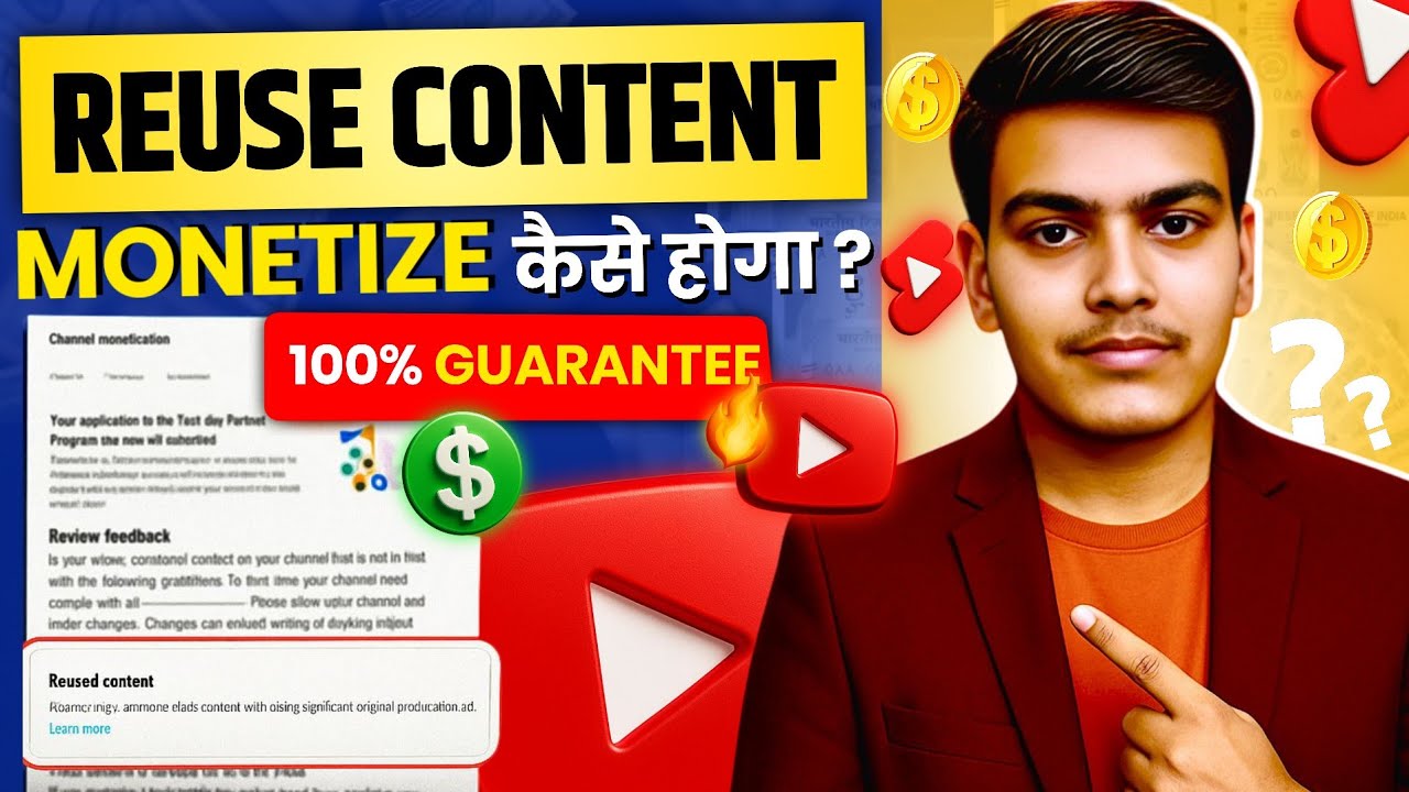 YouTube Monetization for Reused content 🤑 Hear's the real YouTube ...