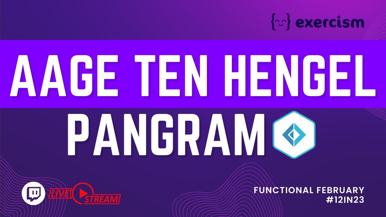 Aage Ten Hengel solves Pangram on the F# language track on Exercism ...