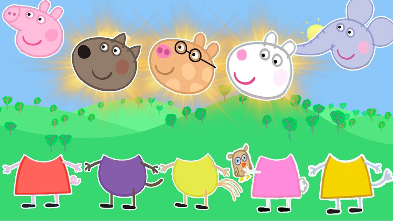 Peppa pig 🐷 | match the head | Animated Video With Peppa Pig - YouTube