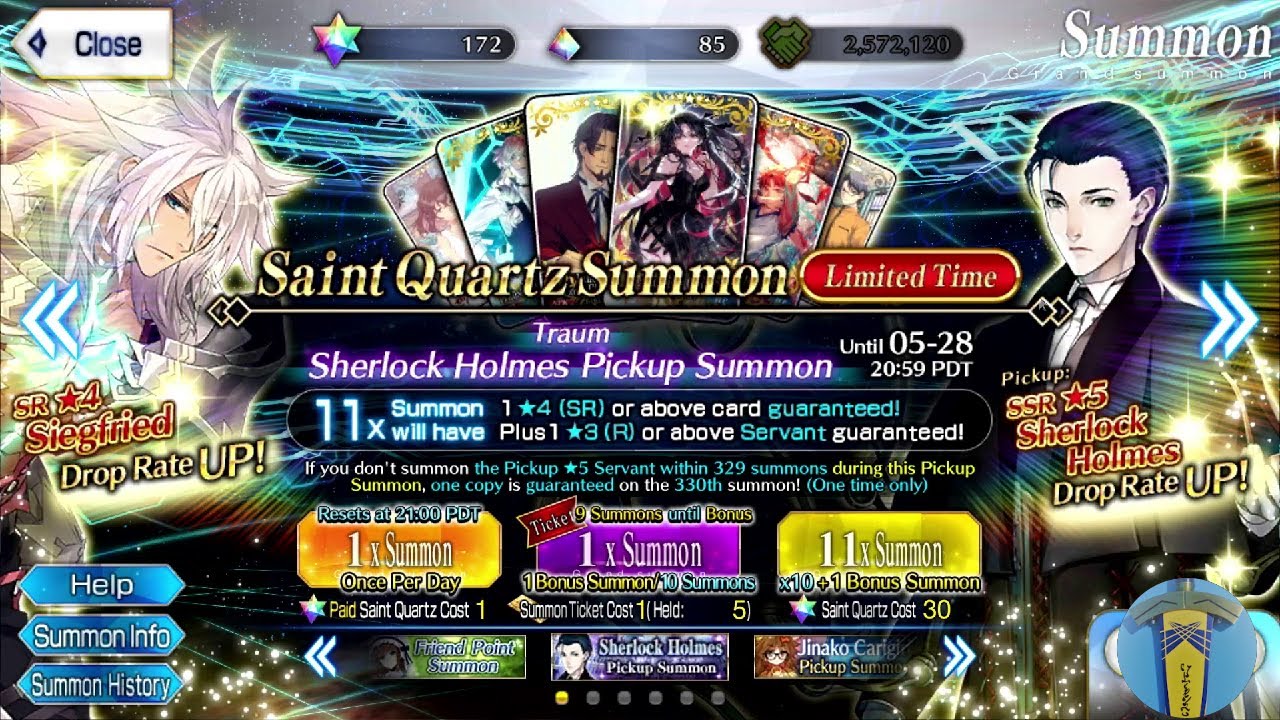 FGO Sherlock Summon | Traum Banner - YouTube