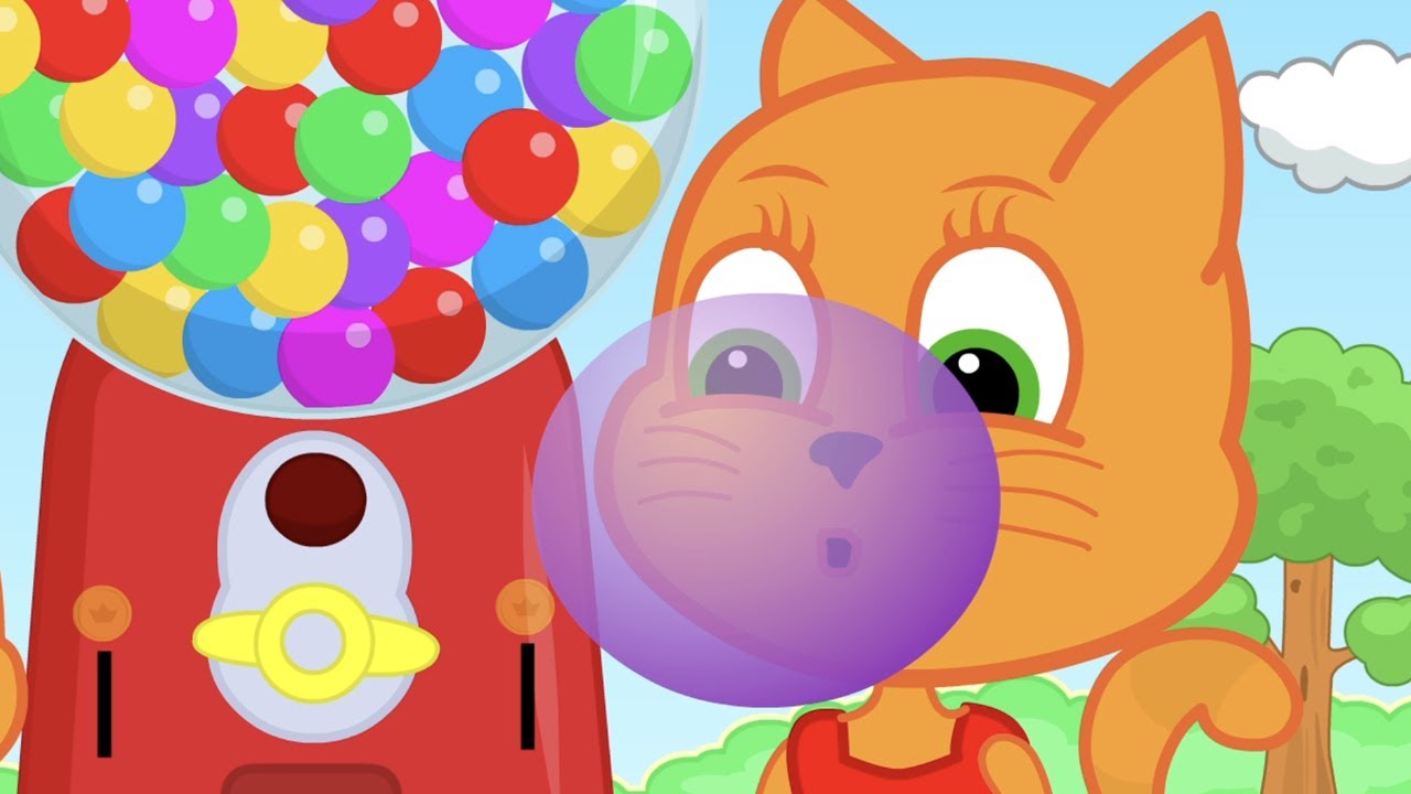 Cats Family in English - Idea! Gumball Machine Cartoon for Kids - YouTube