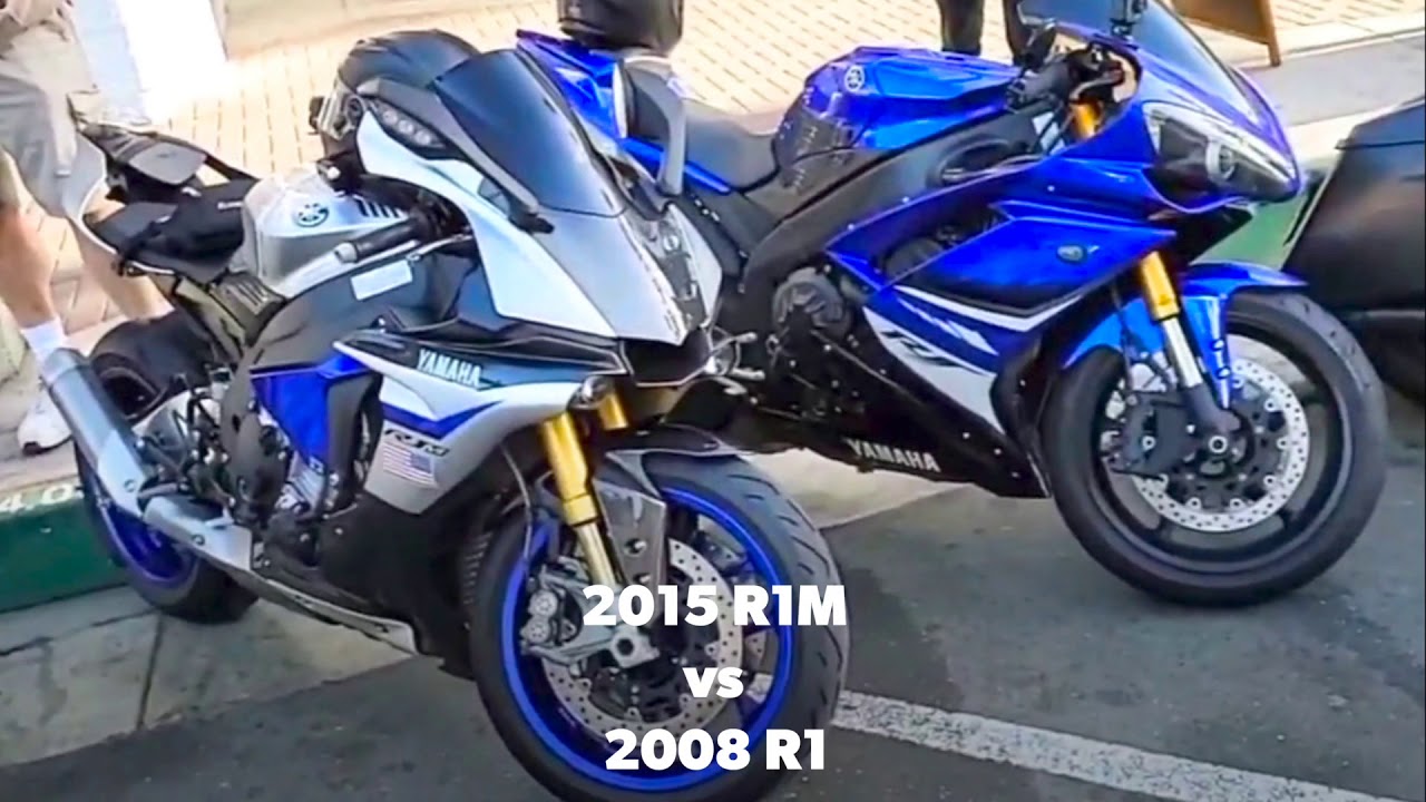 Yamaha vs Yamaha. R1M vs R1 2015 vs 2008. RUN IT - YouTube