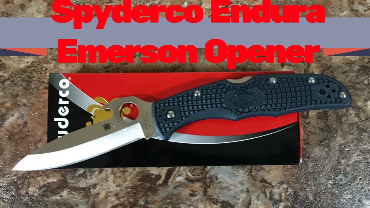 Spyderco Endura Emerson Wave Opener knife FRN scales and VG-10 blade ...