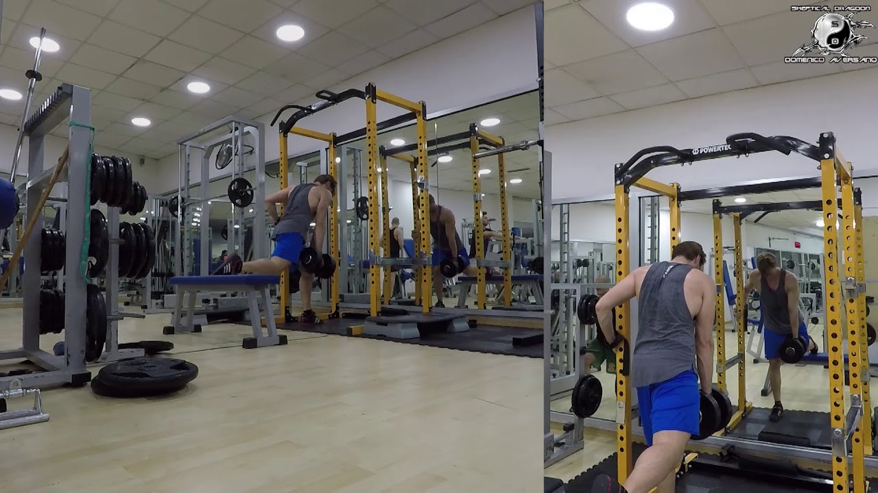 Squat Bulgaro con un manubrio e mano in appoggio - Glutei - YouTube
