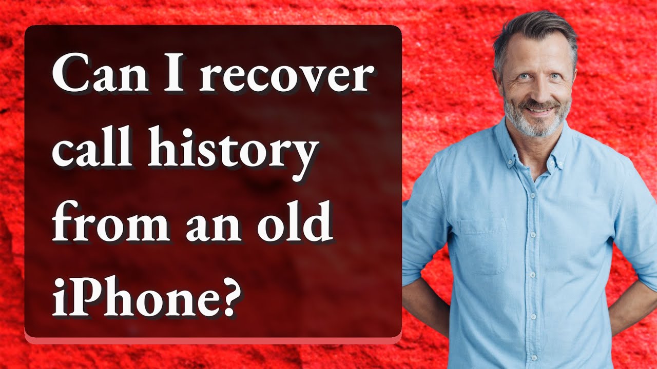 Can I recover call history from an old iPhone? - YouTube