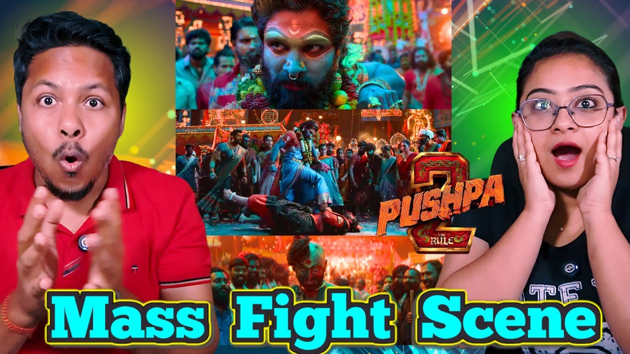 Pushpa 2 Mass Fight Scene | Full Movie Reaction | Part 6 - YouTube