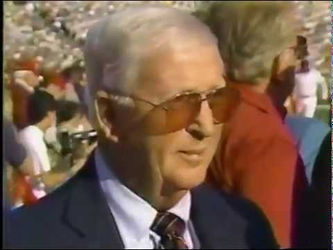 John McKay at 1987 USC v UCLA game - YouTube