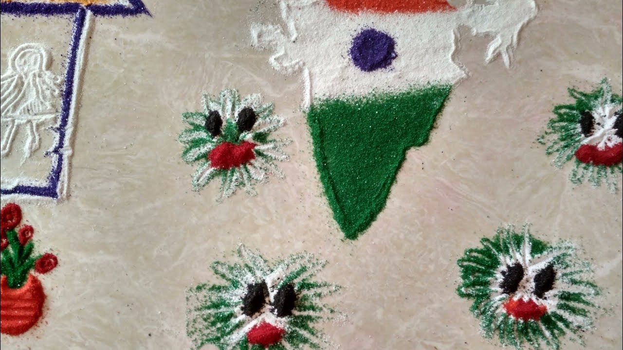Corona Virus Se Desh ko Bachana Hai Rangoli Design - YouTube