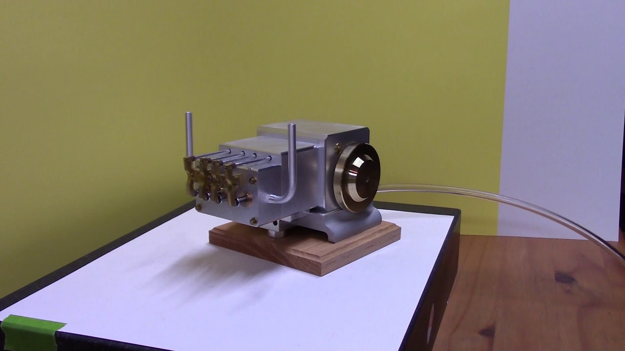 John Deere styled 4 stroke air powered engine - YouTube