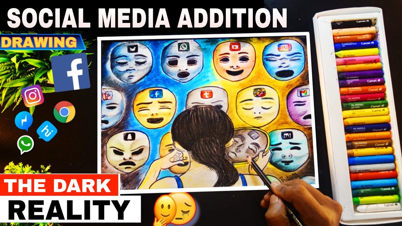 Mobile Addiction || Bad Effect Of Social Media Drawing for Competition ...