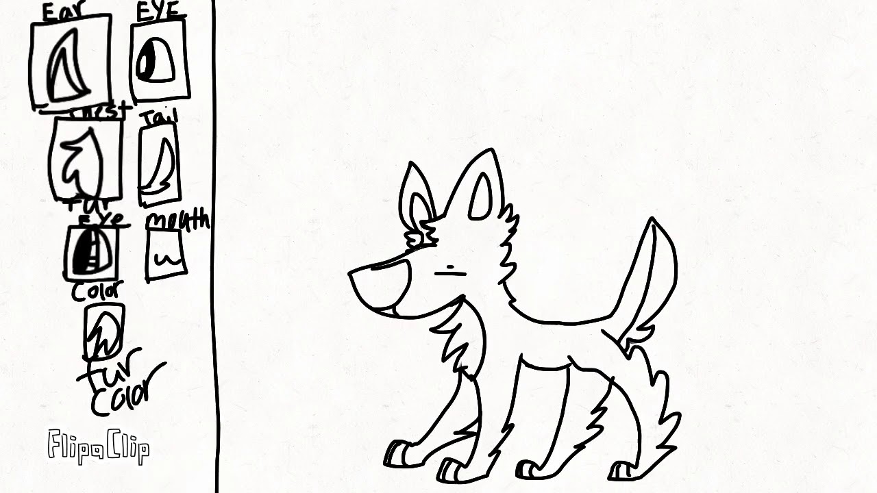 Make a wolf character my first character animation - YouTube