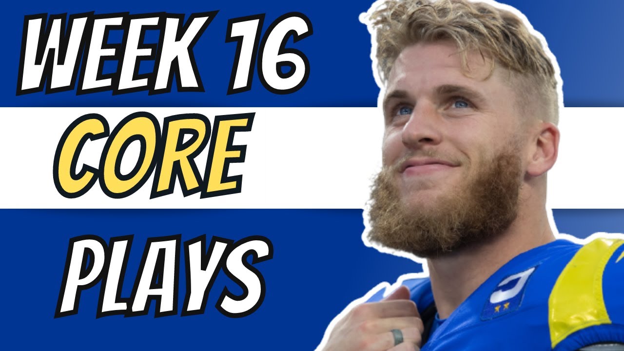 WEEK 16 DRAFTKINGS NFL DFS | Core Plays - YouTube