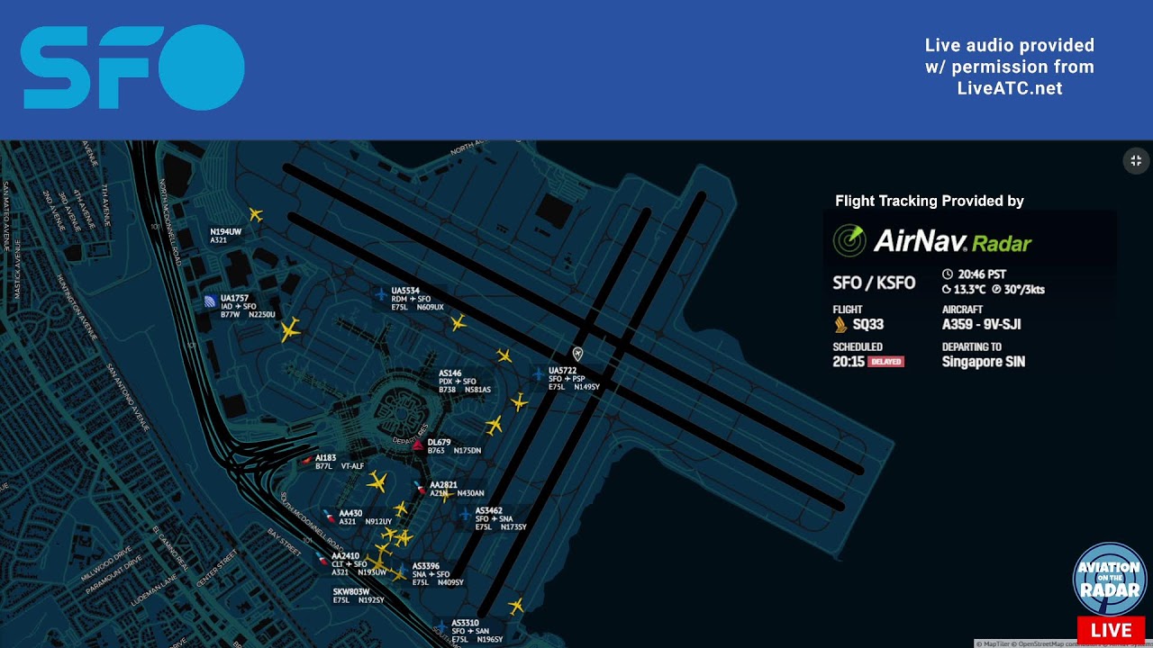 KSFO | SAN FRANCISCO INTERNATIONAL AIRPORT | LIVE FLIGHT TRACKING ...