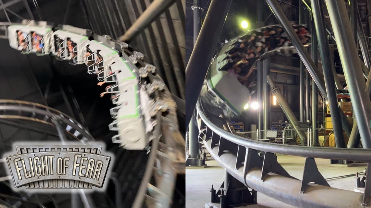 Flight of Fear at Kings Island Lights-On Behind The Scenes Tour - YouTube