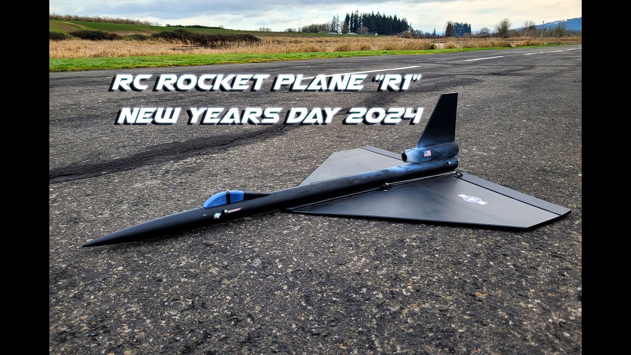 RC Rocket Plane "R1" Launch - New Years Day 2024 - YouTube