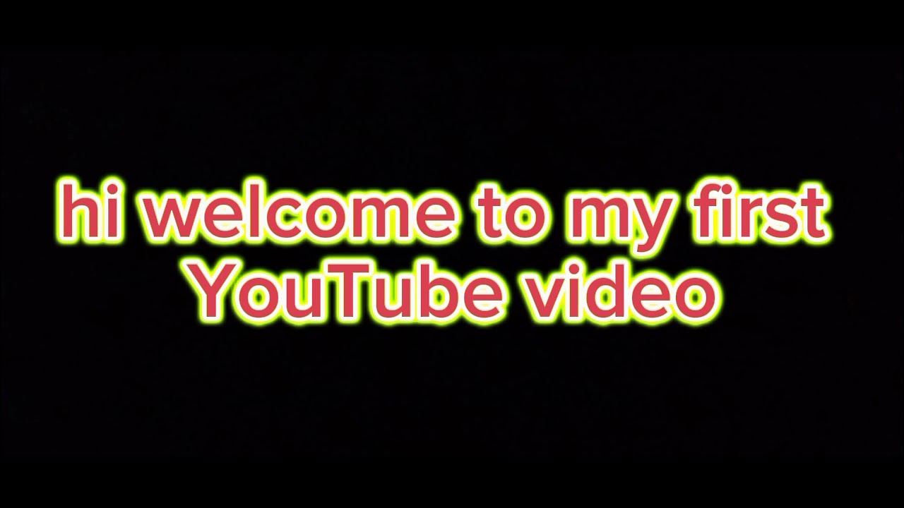 My First video - YouTube