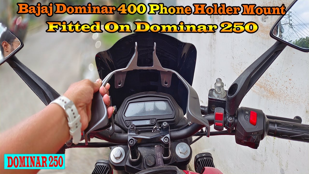 How to Install Dominar 400 Mobile Phone Holder On Dominar 250 || Biking ...