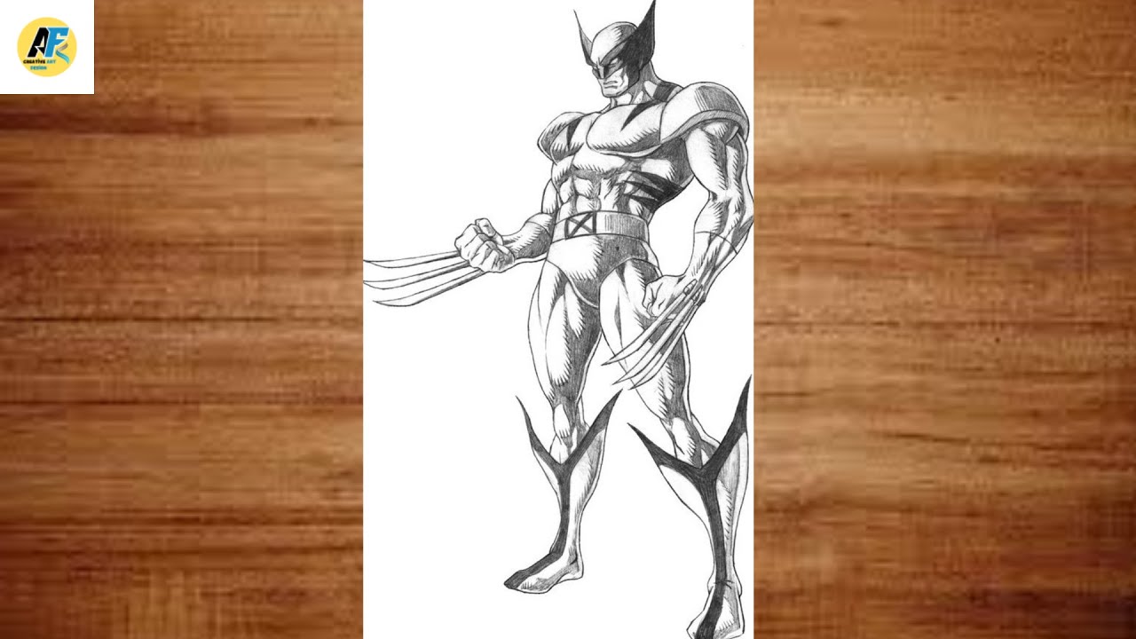 How to Draw WOLVERINE | Sketch Tutorial (step by step) || Marvel ...