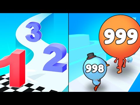Big Head Run vs Number Run - Max levels New update ( NOOB VS PRO VS ...