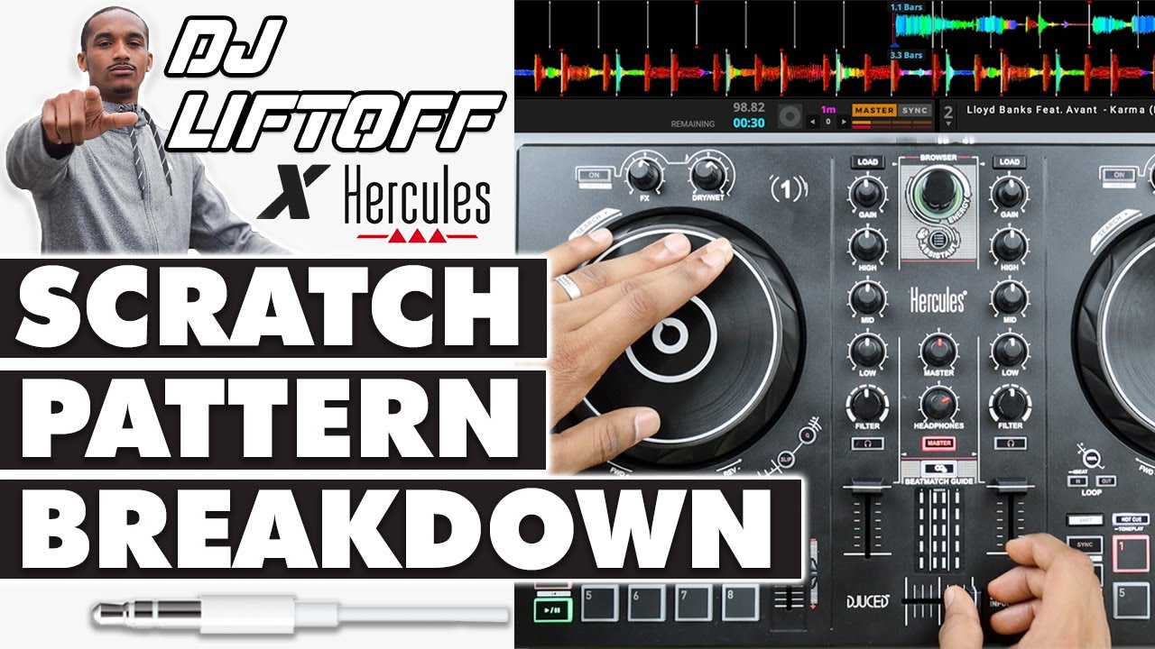 DJ LiftOFF Scratch Pattern Breakdown | Step-By-Step Tutorial | Hercules DJControl Inpulse 300 ...