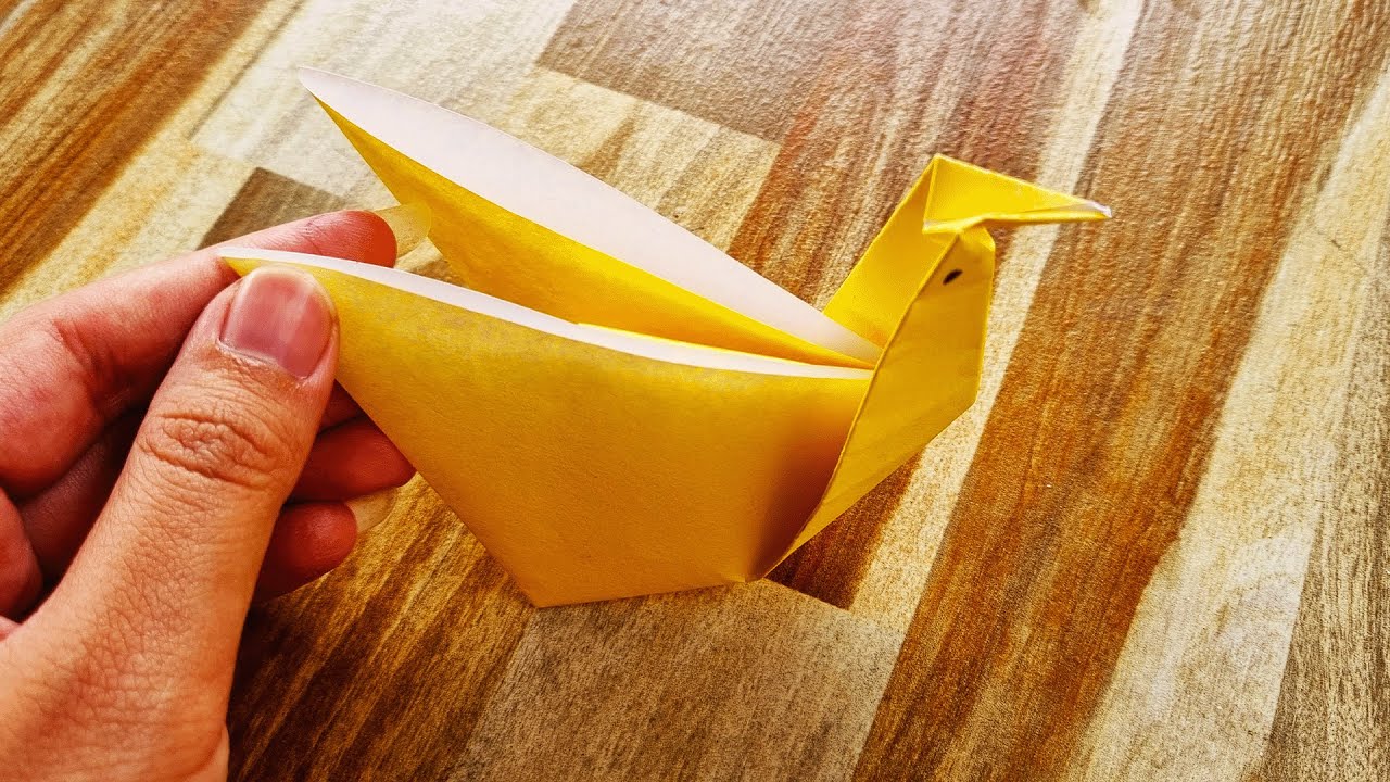 Origami Duck Easy Step by Step - YouTube