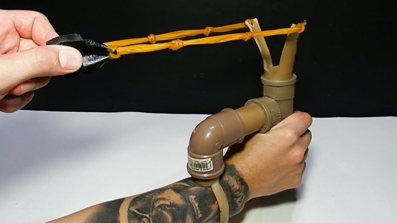 COMO FAZER UM ESTILINGUE COM CANO PVC EM CASA - YouTube