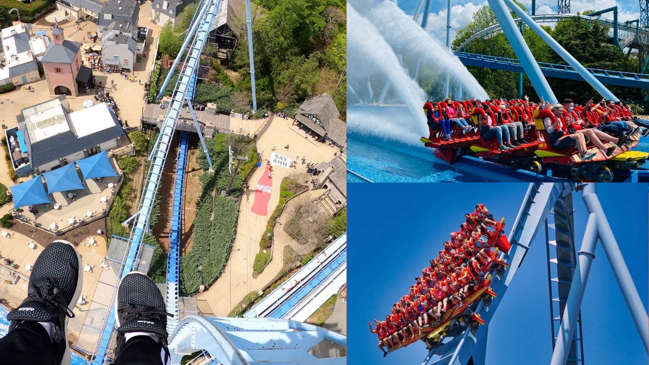 GRIFFON | Floorless Dive Roller Coaster 4K POV | Busch Gardens ...