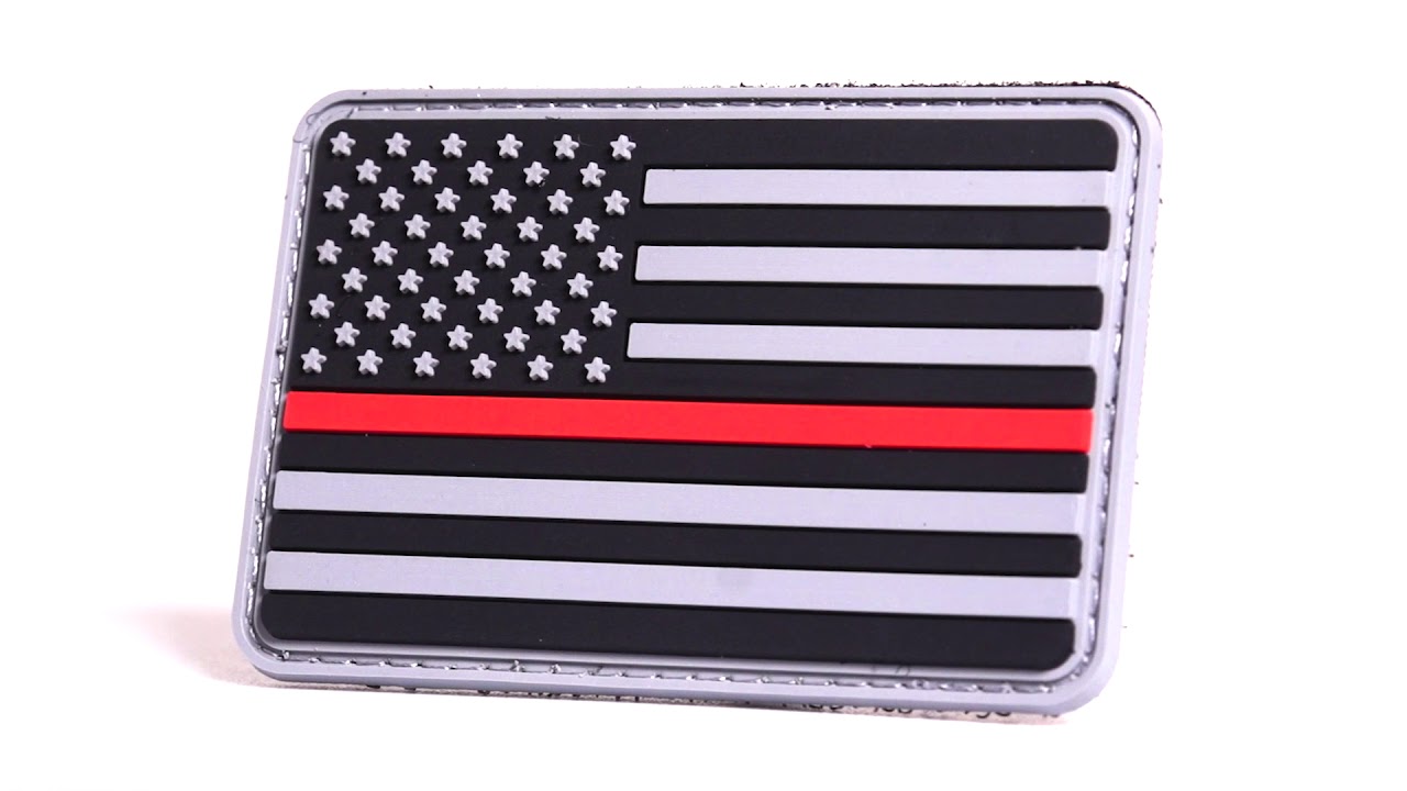 Thin Red Line PVC Patch - YouTube