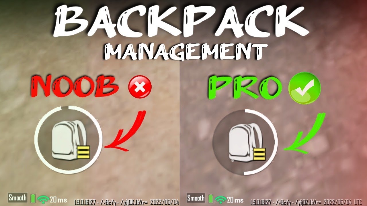 BEST BACKPACK MANAGEMENT 🔥 TIPS & TRICKS | BGMI & PUBG MOBILE - YouTube