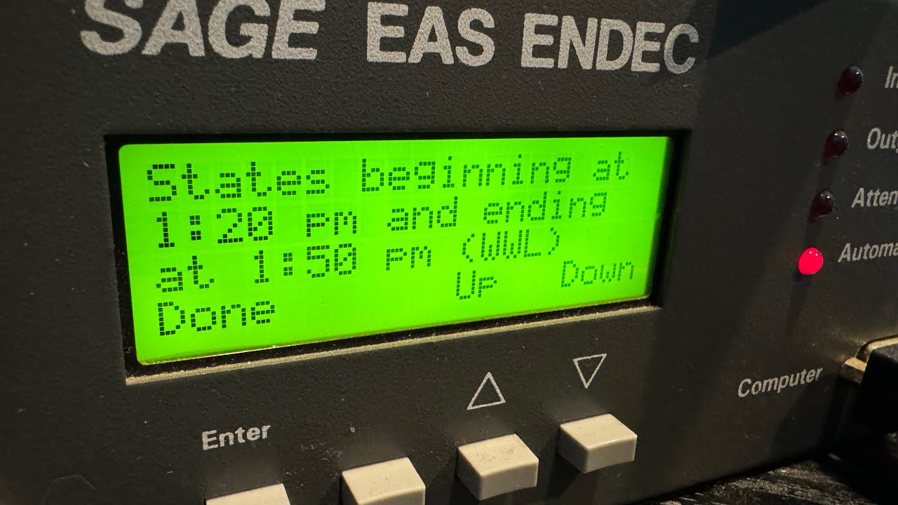 National Periodic Test 2023 SAGE ENDEC Relay (EAS #34) (10/4/23) - YouTube