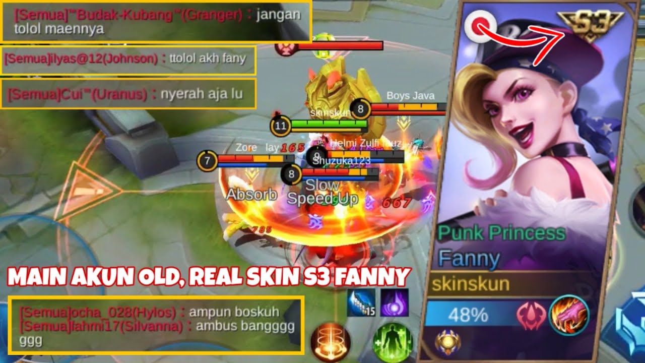 Challenge Epic Ke Mythic, Hanya Dengan Fanny Real Skin S3 || Fanny ...