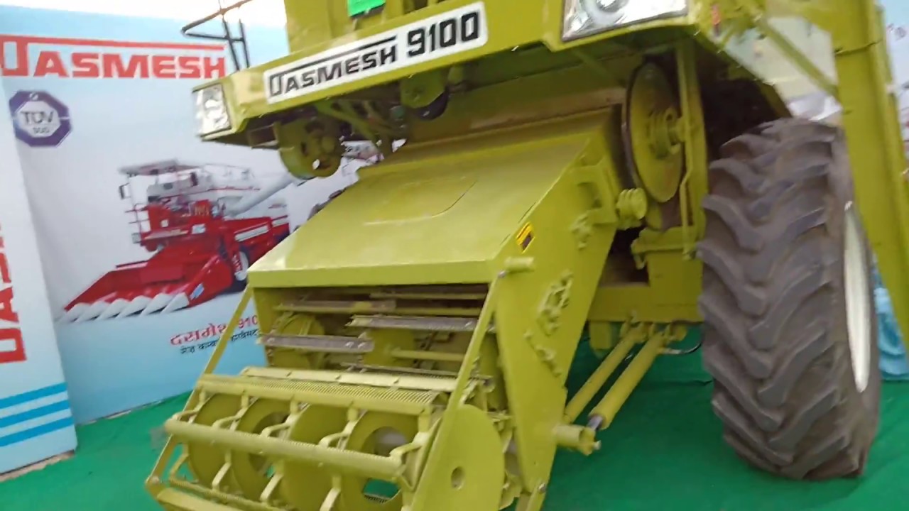 Dasmesh 9100 4wd combine review and Full Specifications - YouTube