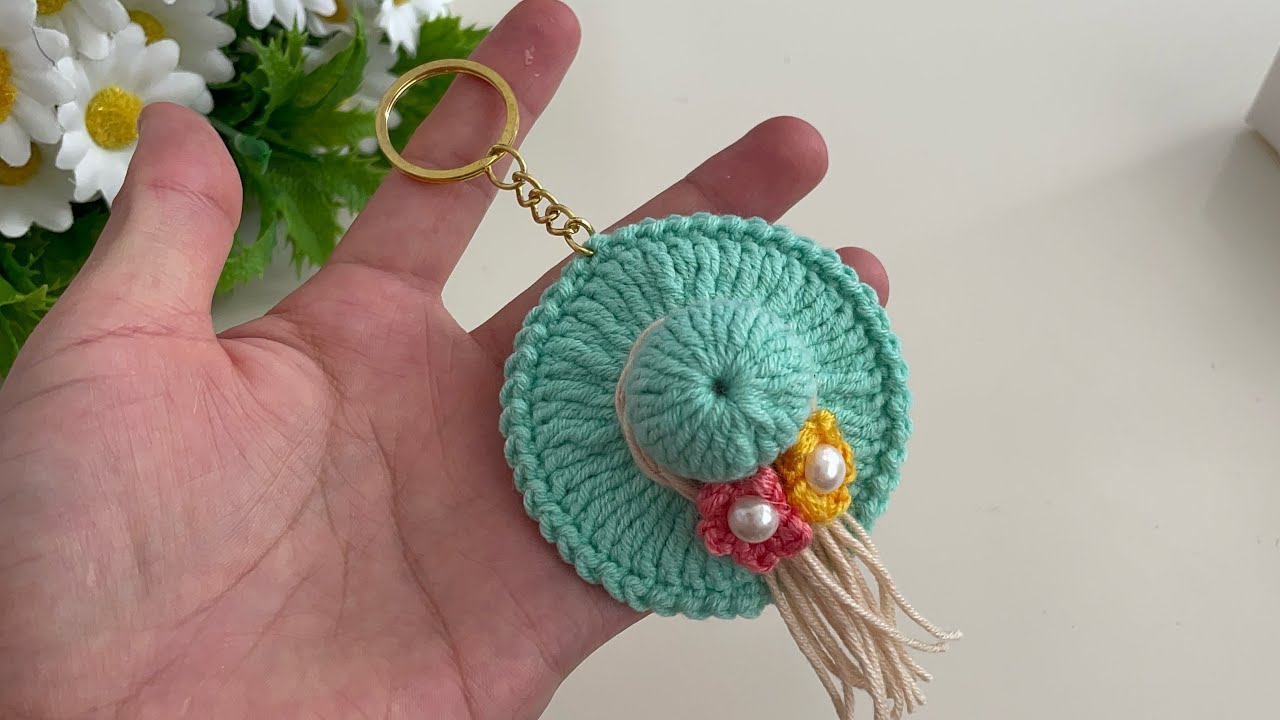 Crochet a Cute Hat Keychain – Easy DIY Tutorial - YouTube
