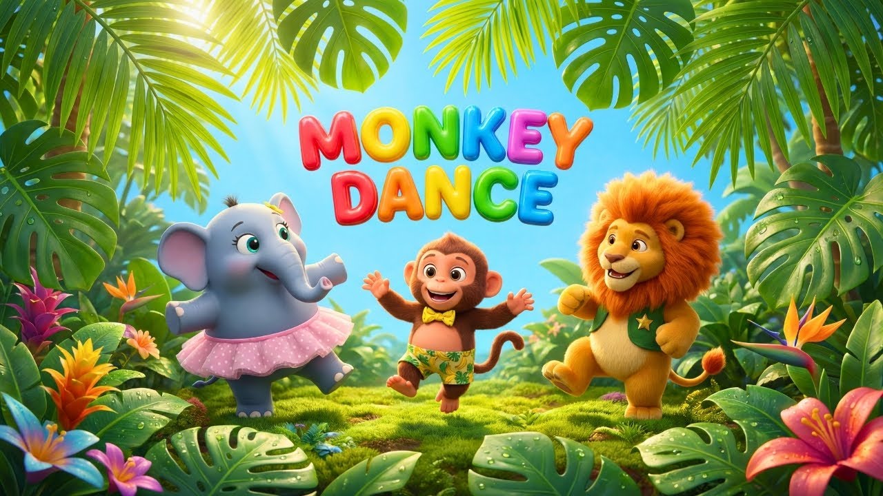 Energy Release: Monkey Song + The Monkey Dance! Jungle Animal Song for ...