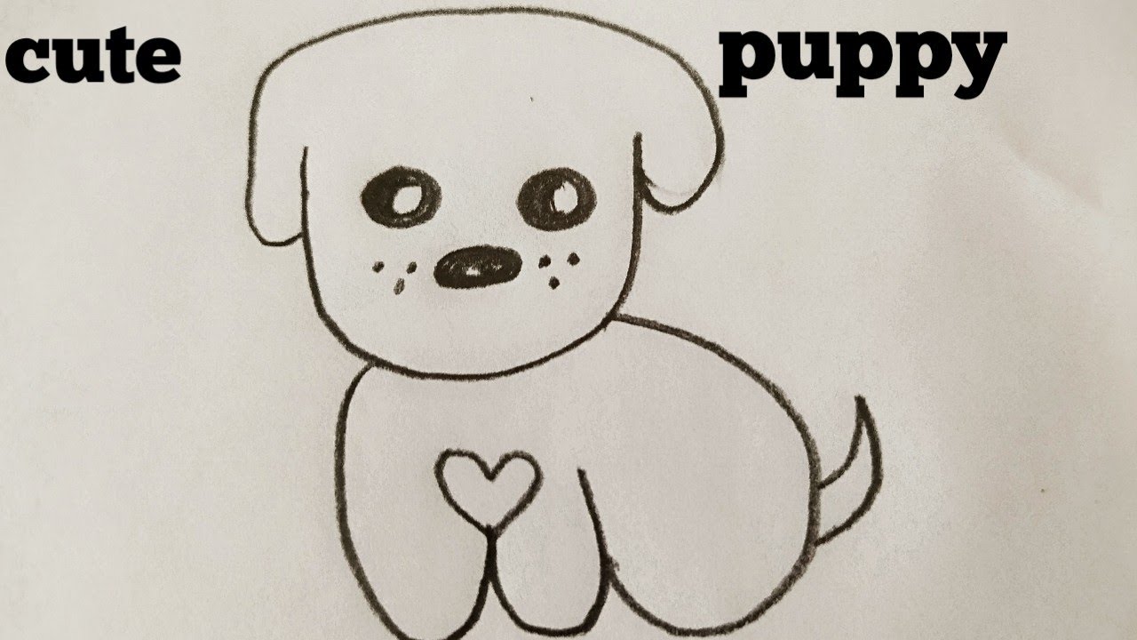 How To Draw Cute Little Puppy || How To A Dog For Beginners - YouTube