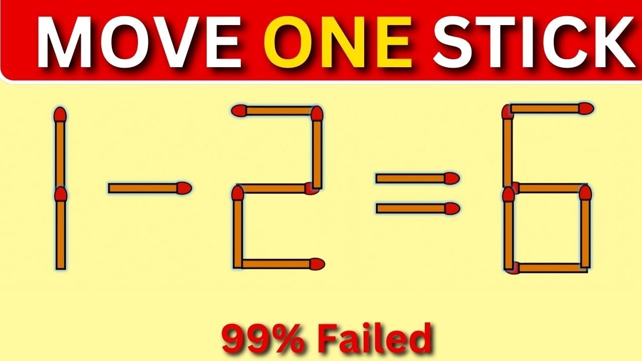 😵 Move One Matchstick and Fix This! Can You Do It? - YouTube
